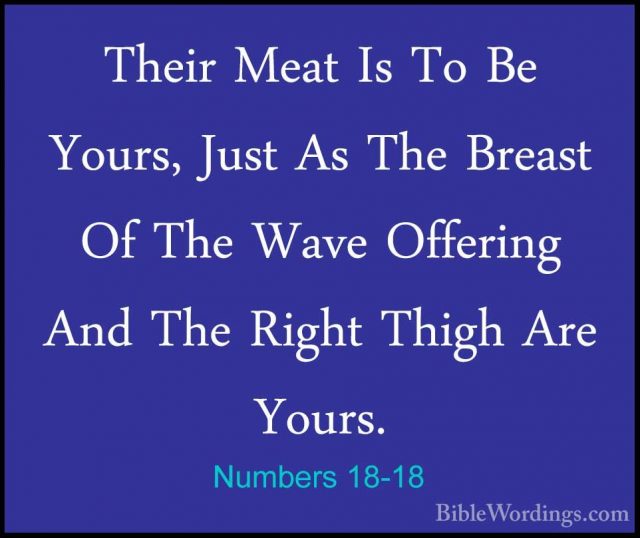 Numbers 18 - Holy Bible English - BibleWordings.com