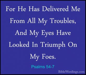 Psalms 54 - Holy Bible English - BibleWordings.com